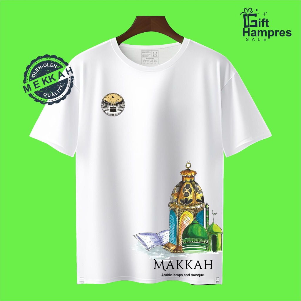 PUTIH T-shirt By Makkah White, Mecca, Meca Cotton 30s premium, Use ...
