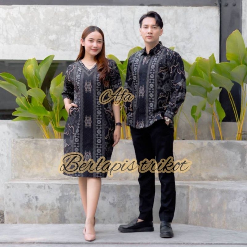 Premium BATIK COUPLE DRESS WITH ETHNIC AMARA MOTIF / BATIK COUPLE ...