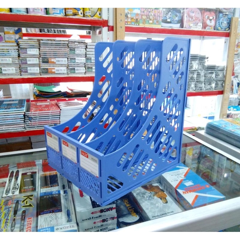 Foldable 3 Layer File Box, 3 Divider Folding Document Storage Box ...