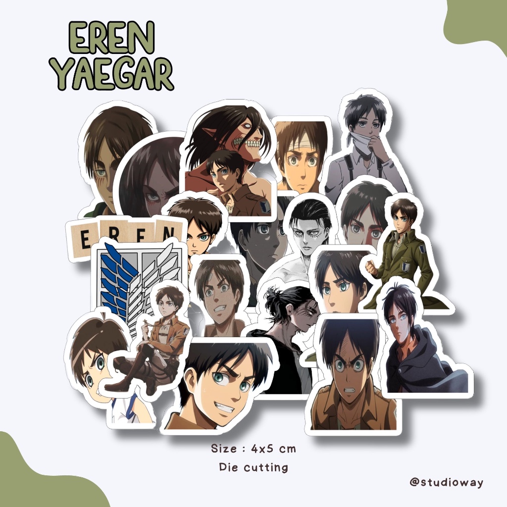 Eren YAEGAR ATTACK ON TITAN ANIME STICKER | Shopee Malaysia