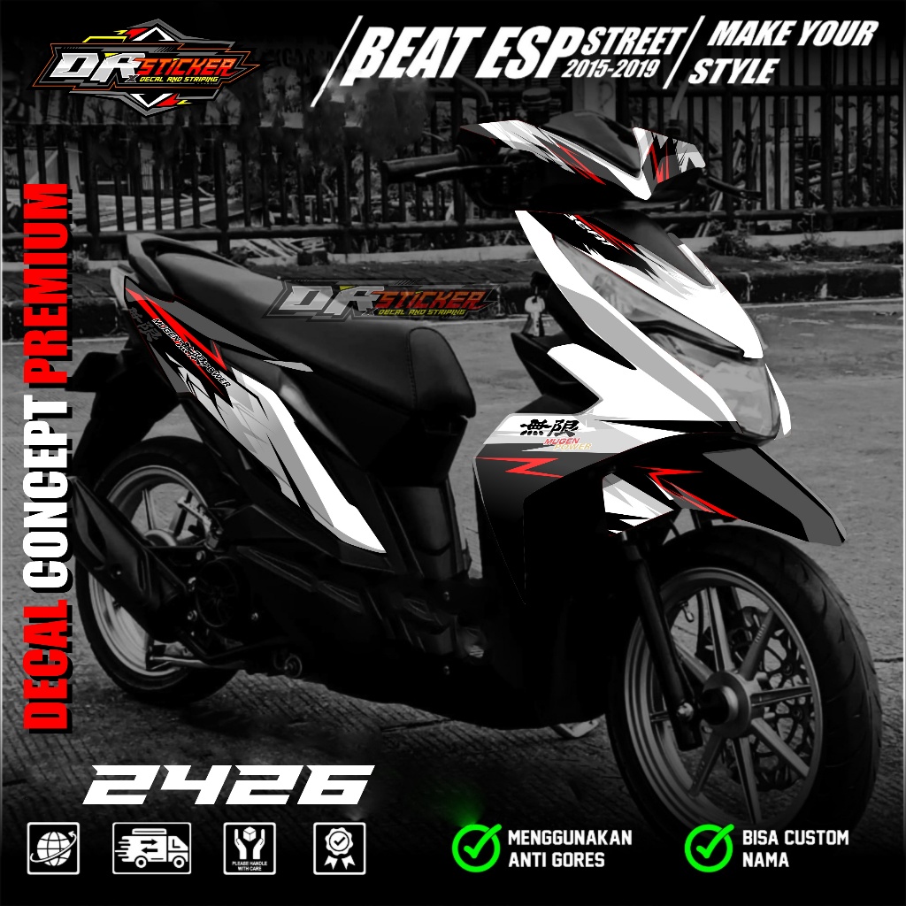 Decal sticker beat fi 2017-2019 fullbody Japanese kanji mugen Variation ...