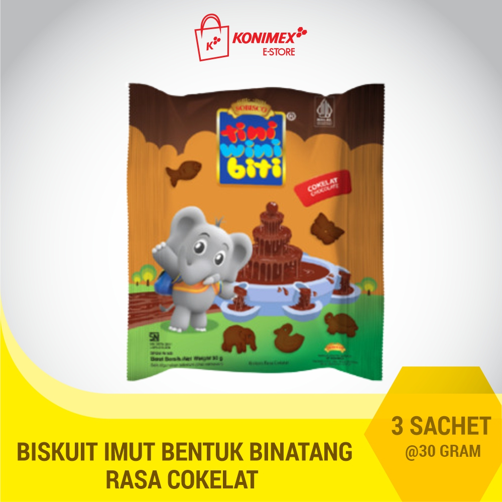 Tini Wini Biti Children's Chocolate Biscuits 30 g animal shape 3 ...