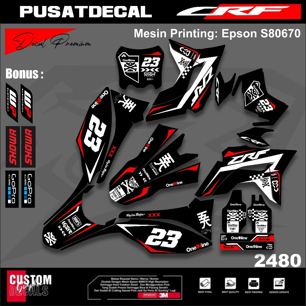 Supermoto CRF 150L MINIMALIST FULLBODY TRAIL STICKER DECAL | Shopee ...