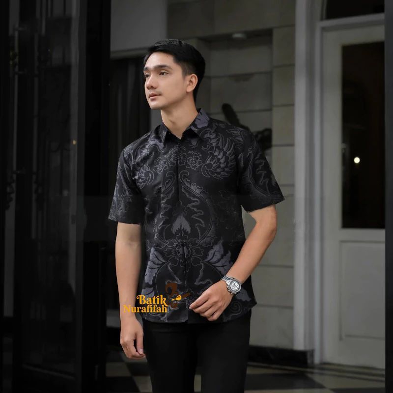 HITAM KEMEJA Men's Batik Shirts Men's Batik Shirts Premium Modern Batik ...