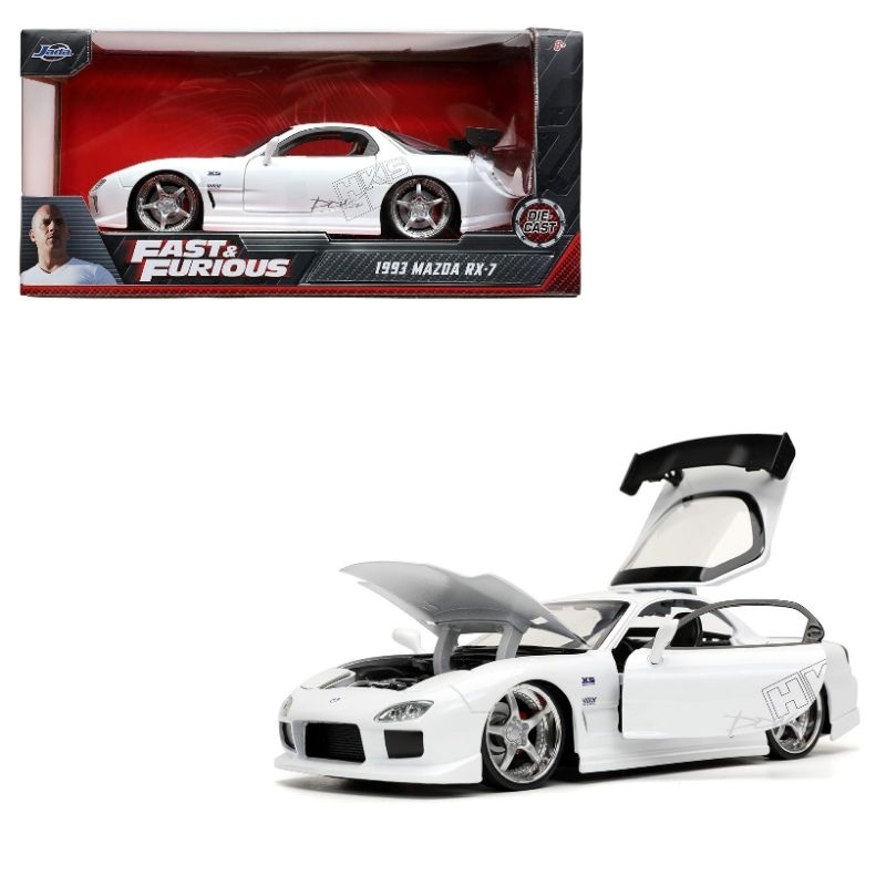Mazda RX7 HKS White Fast & Furious JADA 1:24 | Shopee Malaysia