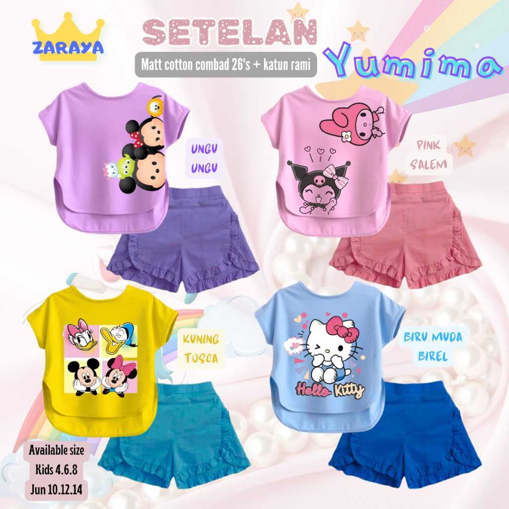 Disney Kuromi Mickey Yumima Girls Set | Shopee Malaysia