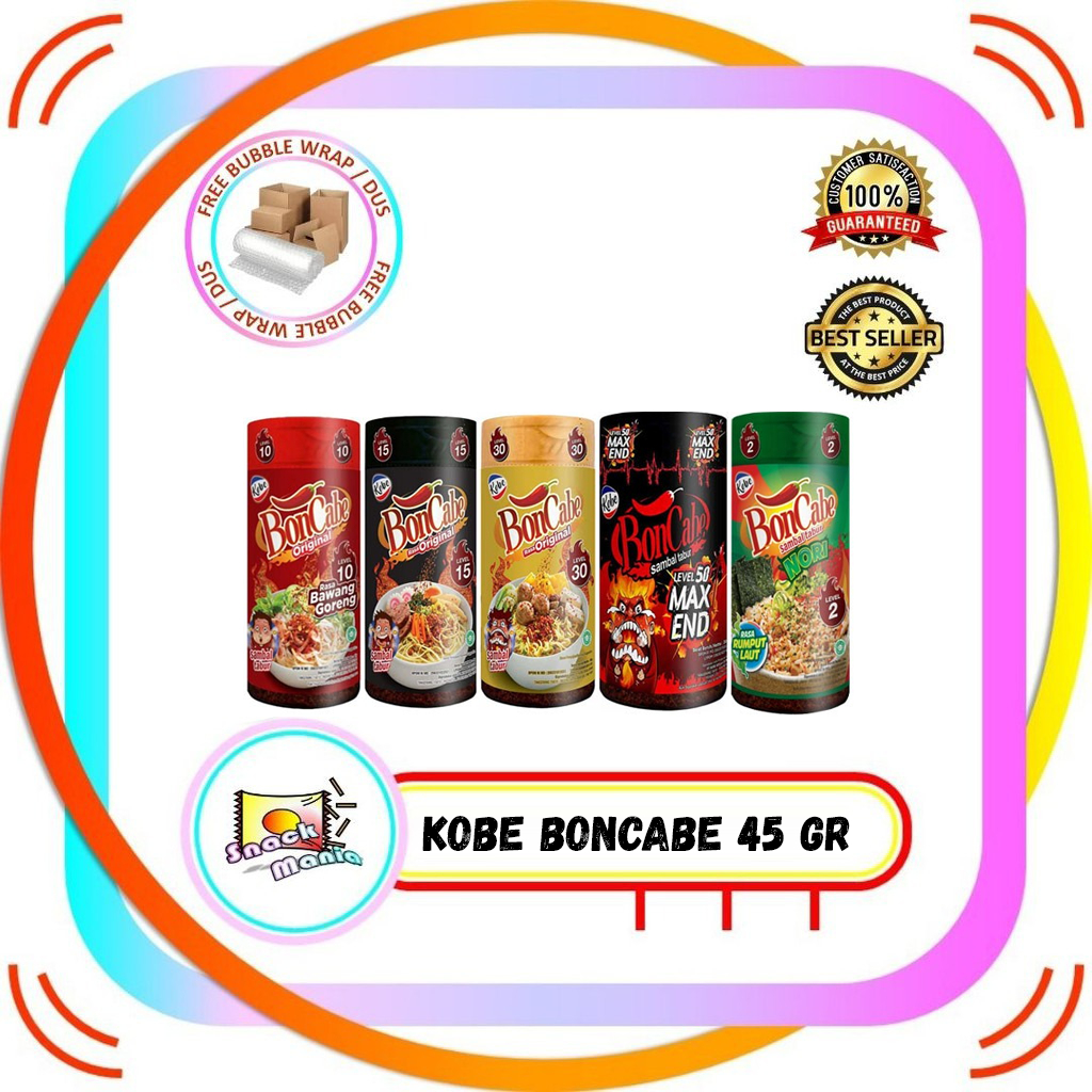 Kobe BonCabe Original | Nori Level 2 10 15 30 50 Maxx Sambal Tabur 45 ...