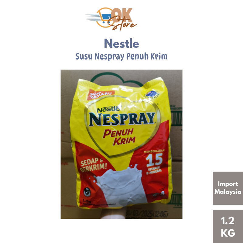 Nespray Full Cream Malaysian Milk 1.2 KG (Expiry 30 June 2026) | Shopee ...