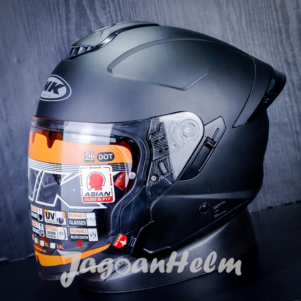 Ink HELMET TERRA 2 SOLID | Black DOFF | Terra2 DOUBLE VISOR | Shopee ...