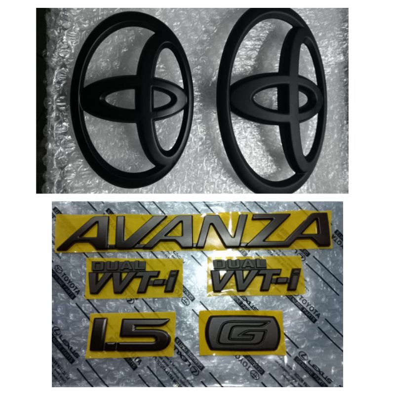 HITAM 2023 avanza logo Emblem, complete set, original matte black ...