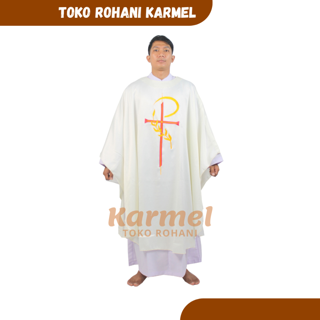 Kasula ROMO (Cream)/KASULA PASTOR/Catholic Priest's Robe | Shopee Malaysia