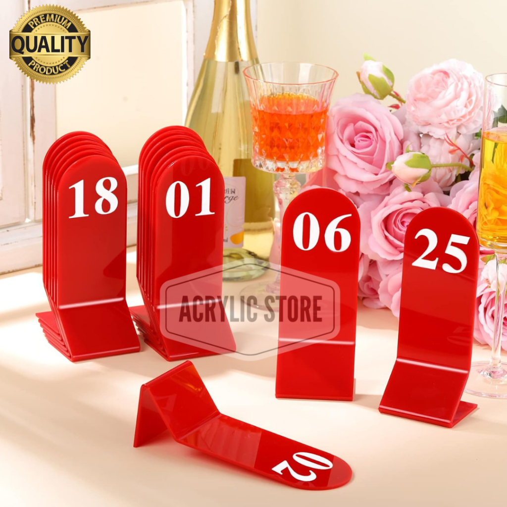 STANDING ACRYLIC TABLE NUMBER/TABLE NUMBER DISPLAY | Shopee Malaysia