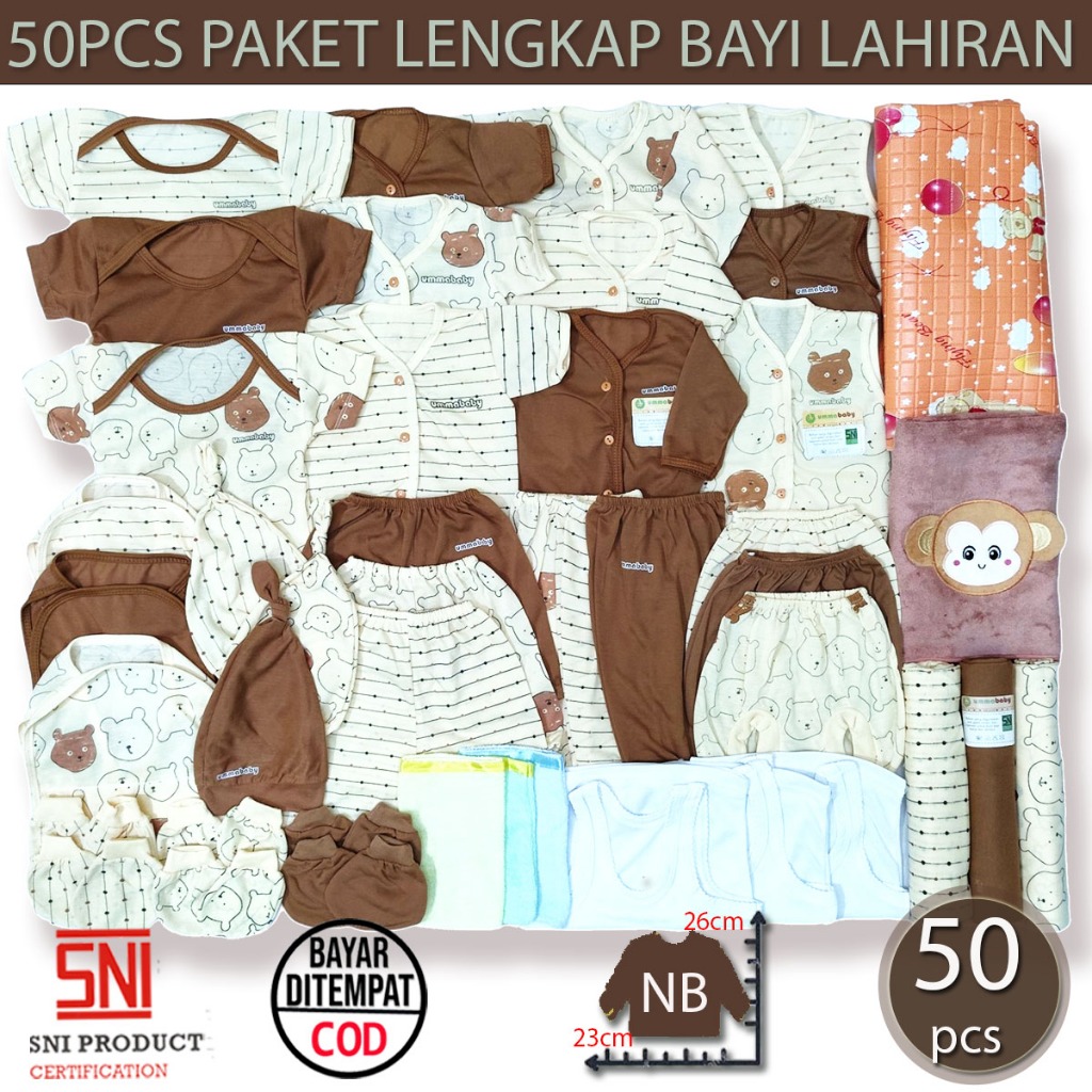 Ummababyshop 50 Pcs Baby Clothes Set Long Sleeve Short Kutung Brojol ...