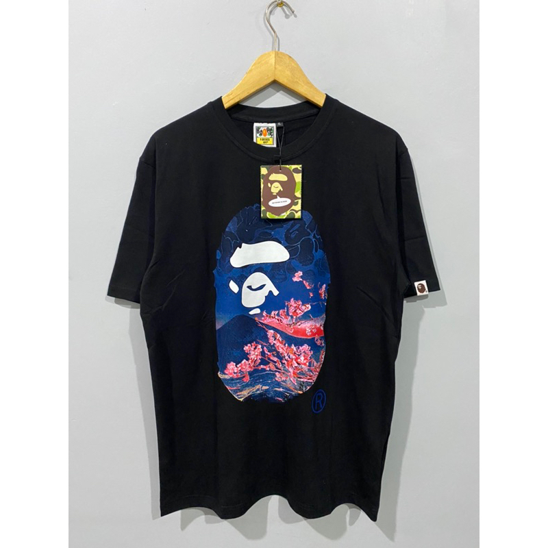 A BATHING APE BAPE SAKURA BAPE SAKURA/TEE BLACK BAPE/KAOS MIRROR 1:1 ...