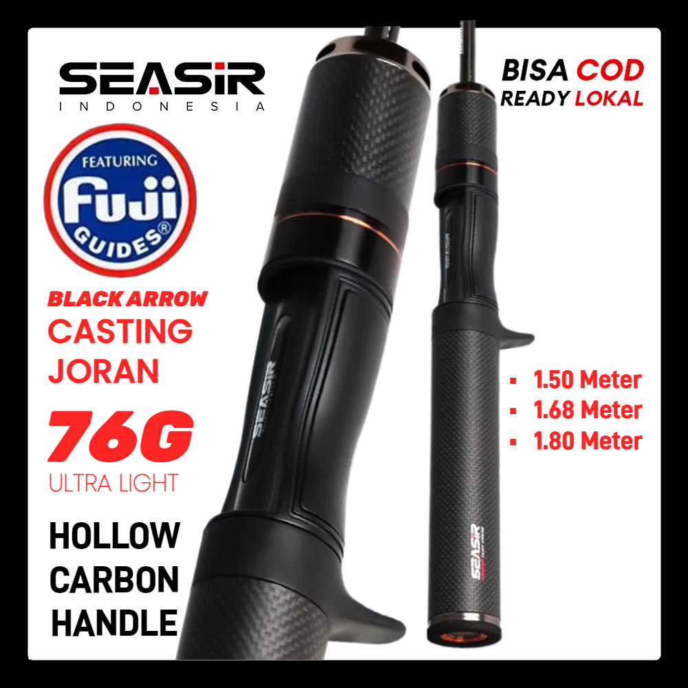 TOMBOL [OFFICIAL] Seasir Black Arrow Baitcasting Fishing Rod, Bait ...
