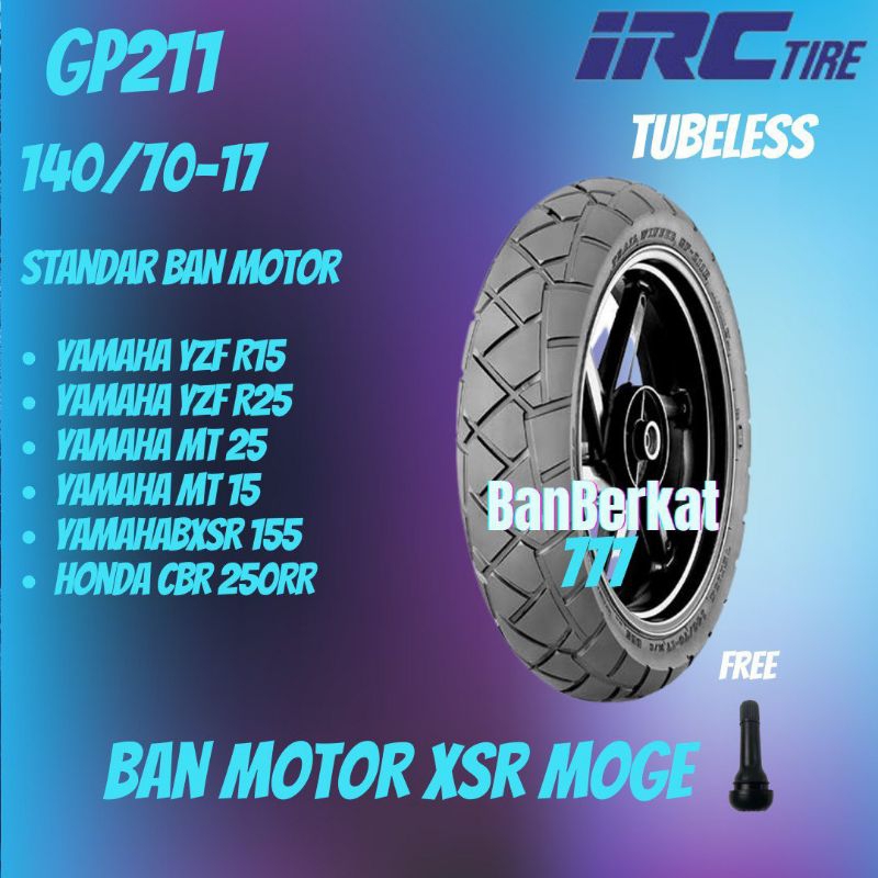 Yamaha XSR155 Honda CB150X IRC GP-211 R 140/70 ring17 tubeless ...