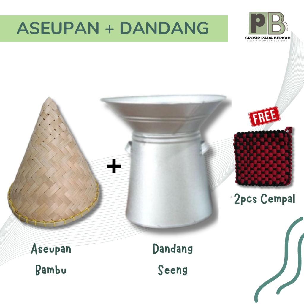 Aseupan Bambu + Dandang Seeng Aluminum Langseng Pot Steamed Seeng ...