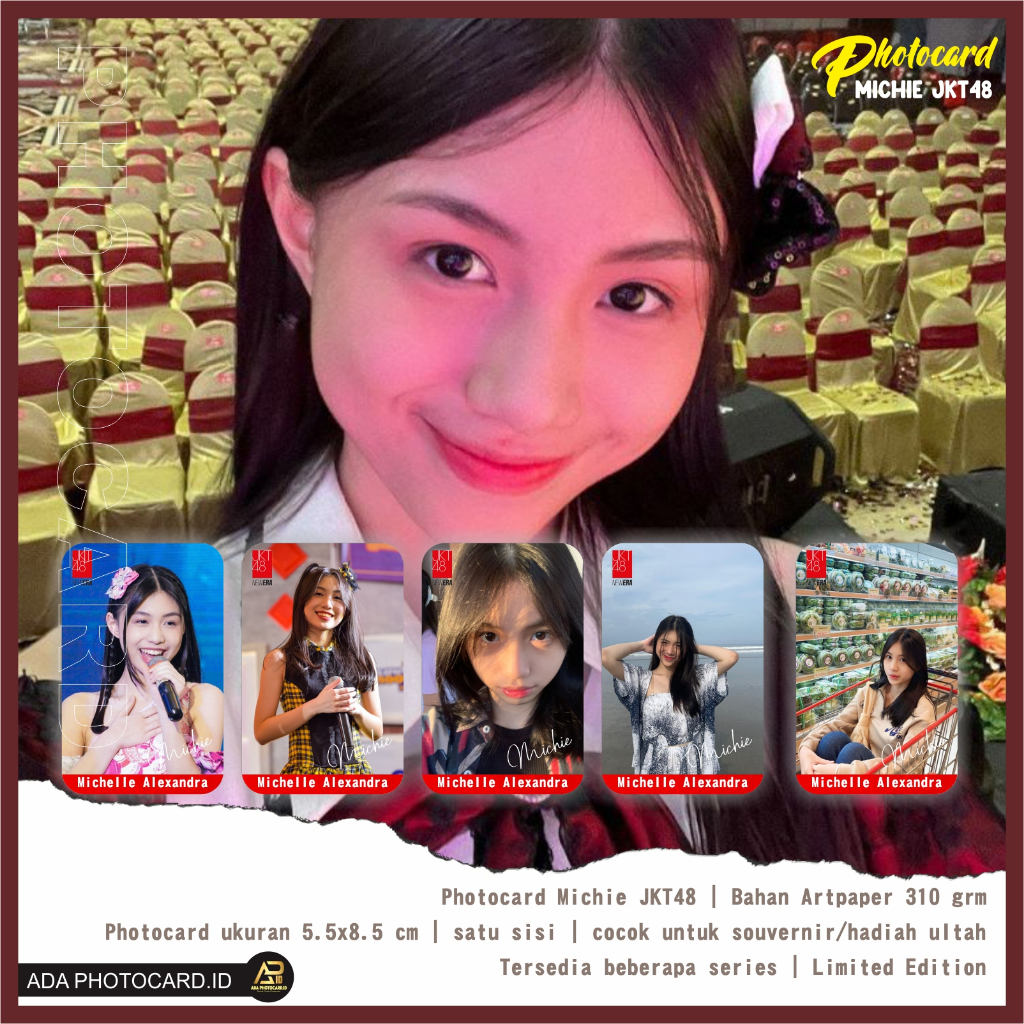 Photocard Michie JKT48 Contents 25pcs Premium Thick 310grm One Side ...