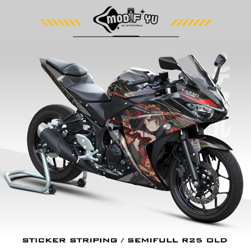 Stripping SEMIFULL YAMAHA R25 / MOTIF 12 / VARIATION STICKER YAMAHA R25 ...