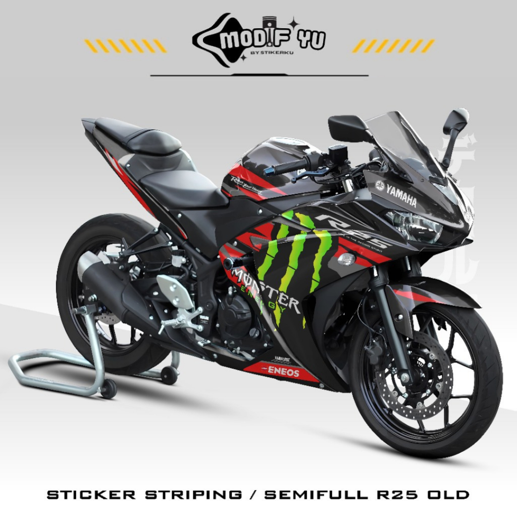 Semifull STRIPING YAMAHA R25 / MOTIF 4 / STICKER VARIATION YAMAHA R25 ...