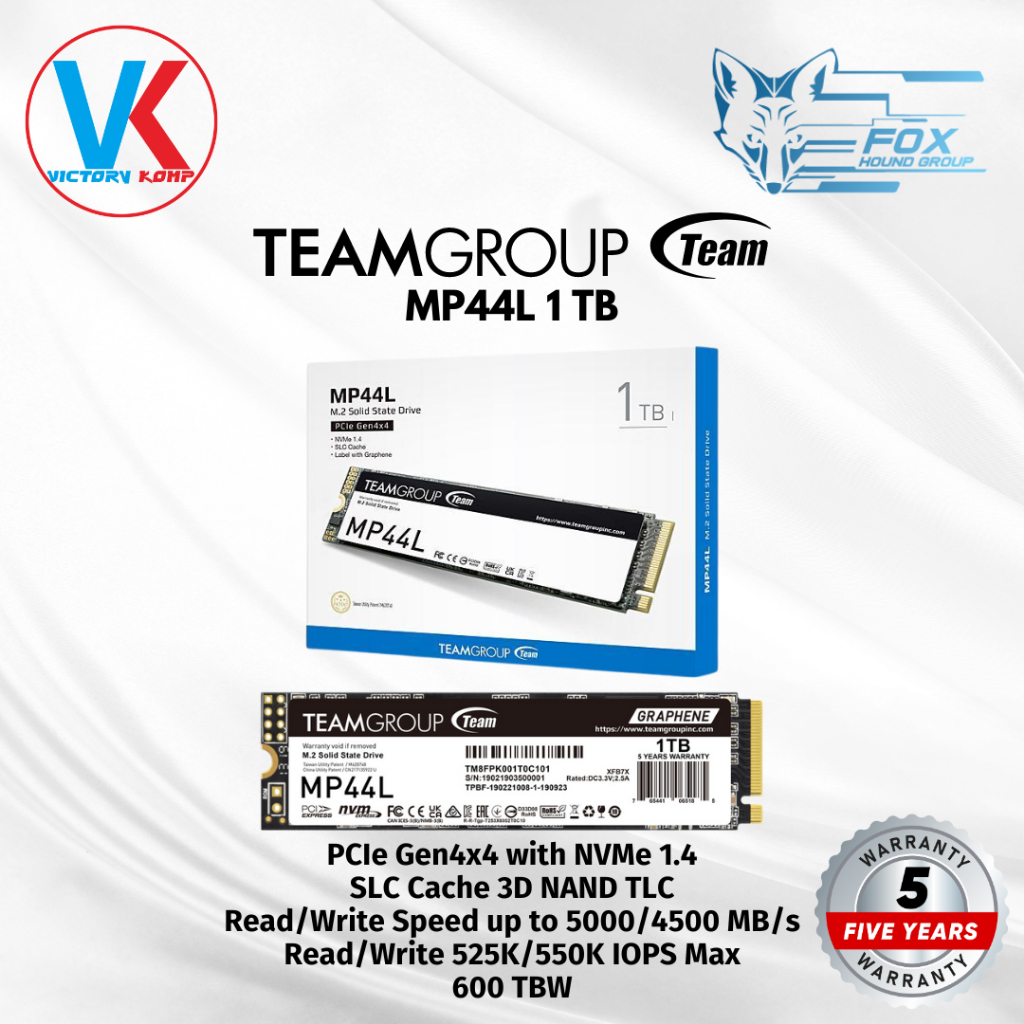 Ssd Team MP44L 1TB NVMe Gen4 M.2 PCIe NVMe SSD 1TB Gen4x4 | Teamgroup MP44L 1tb Gen4 NVMe ...
