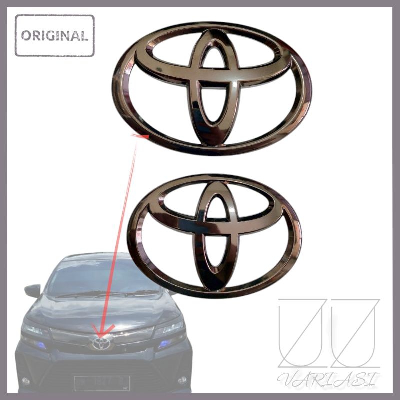 Toyota Avanza 2016-2022 Black Chrome Logo Emblem Front and Rear ...