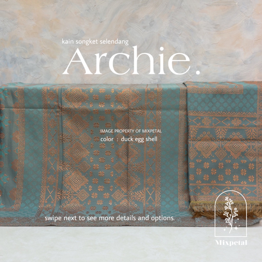 Archie EXCLUSIVE SHELF SONGKET FABRIC | Shopee Malaysia