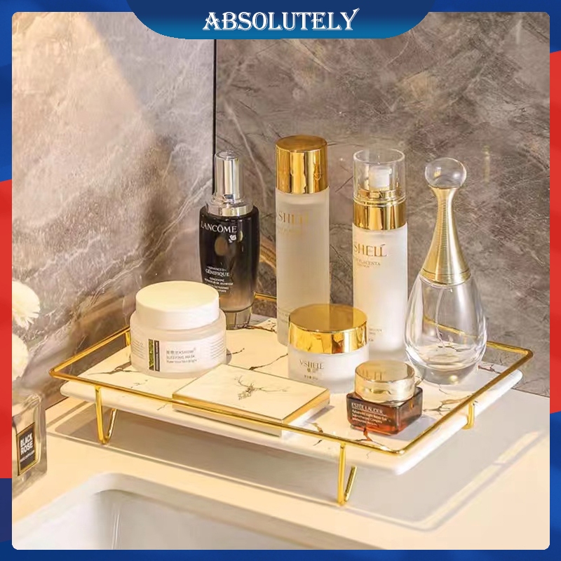 Aesthetic Tray Glass Motif Marble Tray Aesthetic Display Decoration ...