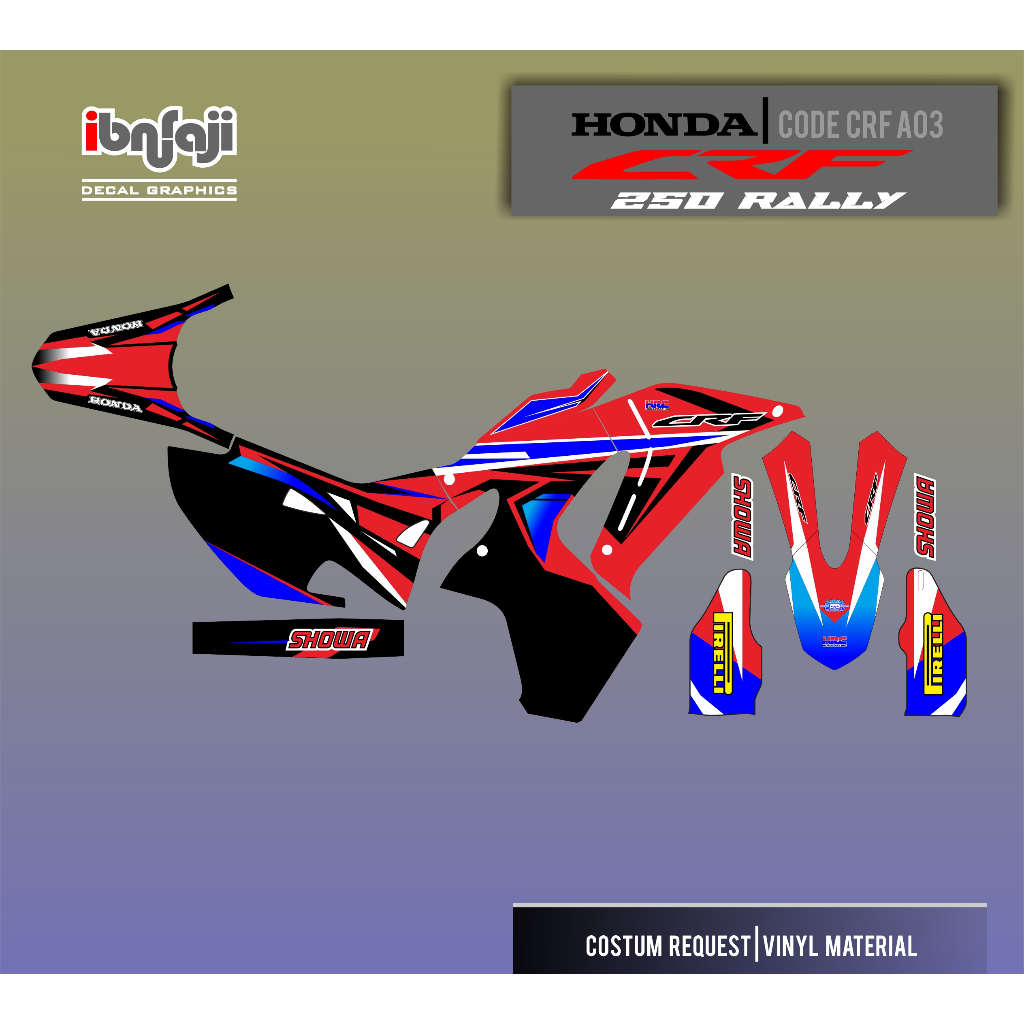 Decal crf 250 rally full body design can request custom r1 | Shopee ...