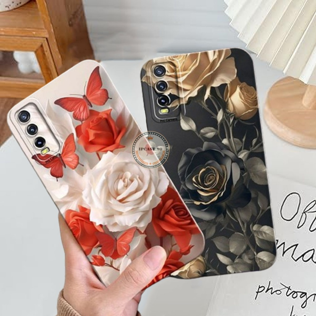 003 Softcase Vivo Y12s/Y20/Y20s/Y20i/Y20G Aesthetic Flowers Motif ...