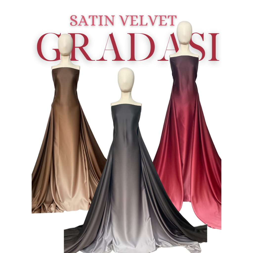 Premium Gradation Satin Fabric (150cm wide) | Shopee Malaysia