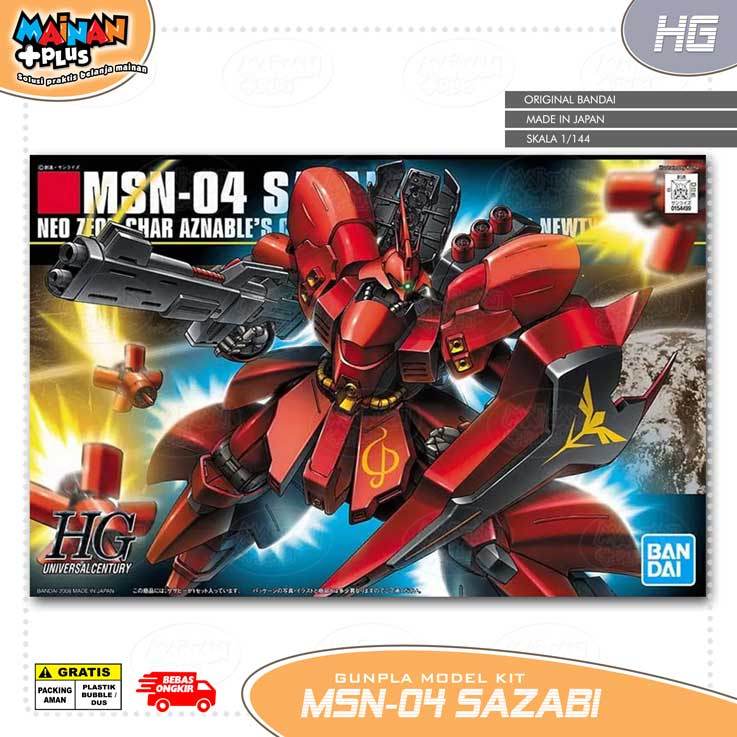 Hg MSN-04 SAZABI HIGH GRADE 1/144 ORIGINAL BANDAI GUNPLA GUNDAM MODEL ...