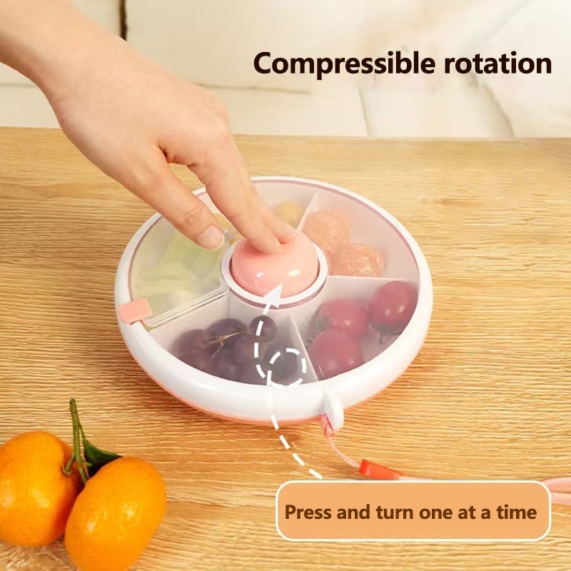 Snack TRAY SPINNER 5-piece Swivel snack Lunch Box/Children's Lunch Box ...