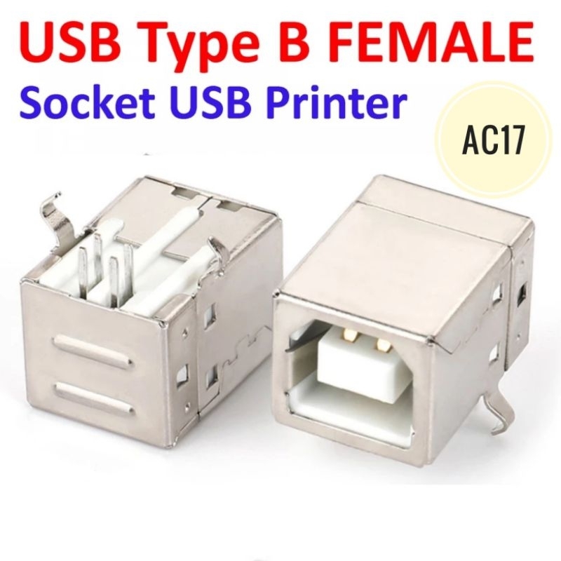 Usb Socket Female Type B Connector 4 Pin AC17 USB Printer Socket ...