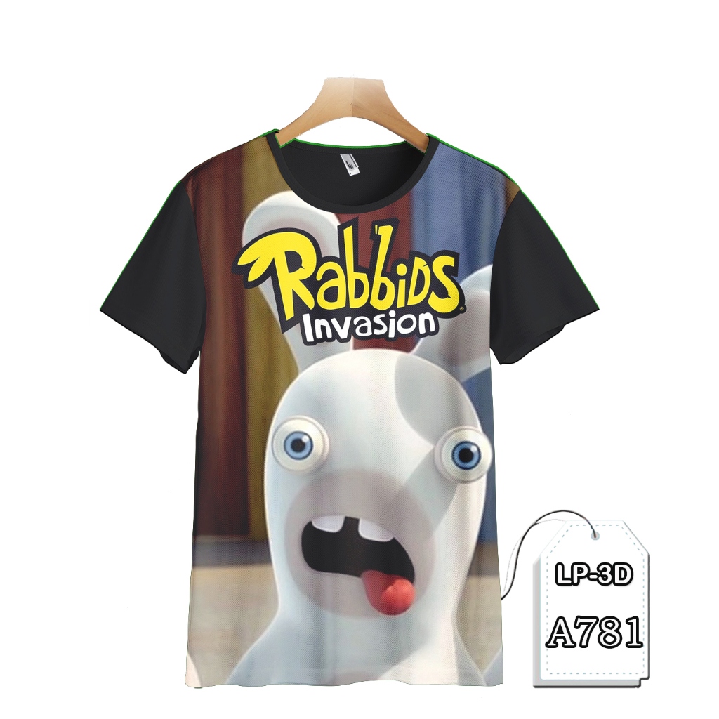 Rabbids Invasion T-Shirt Children's TV Series Cartoon Clothes LP3D-A781 ...