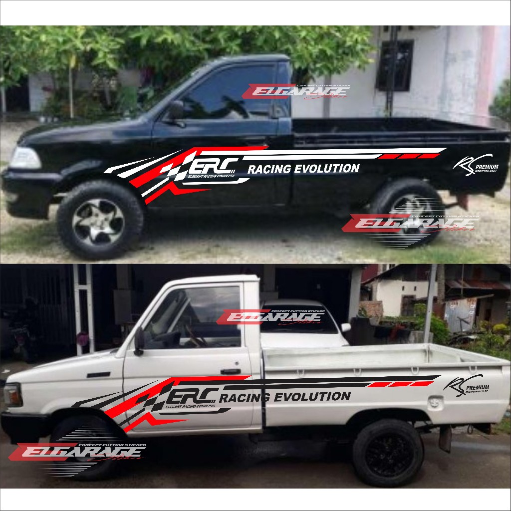 Deer pickup Car sticker cutting sticker Side body Car kijang pickup ...