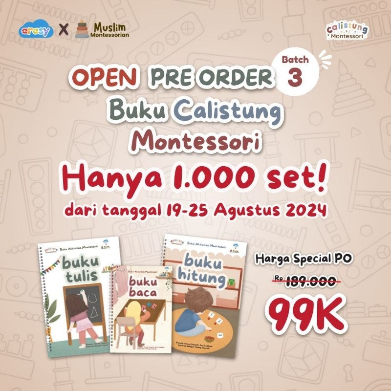 Children's Book Read And Write Counting Calistung Montessori Arasy ...