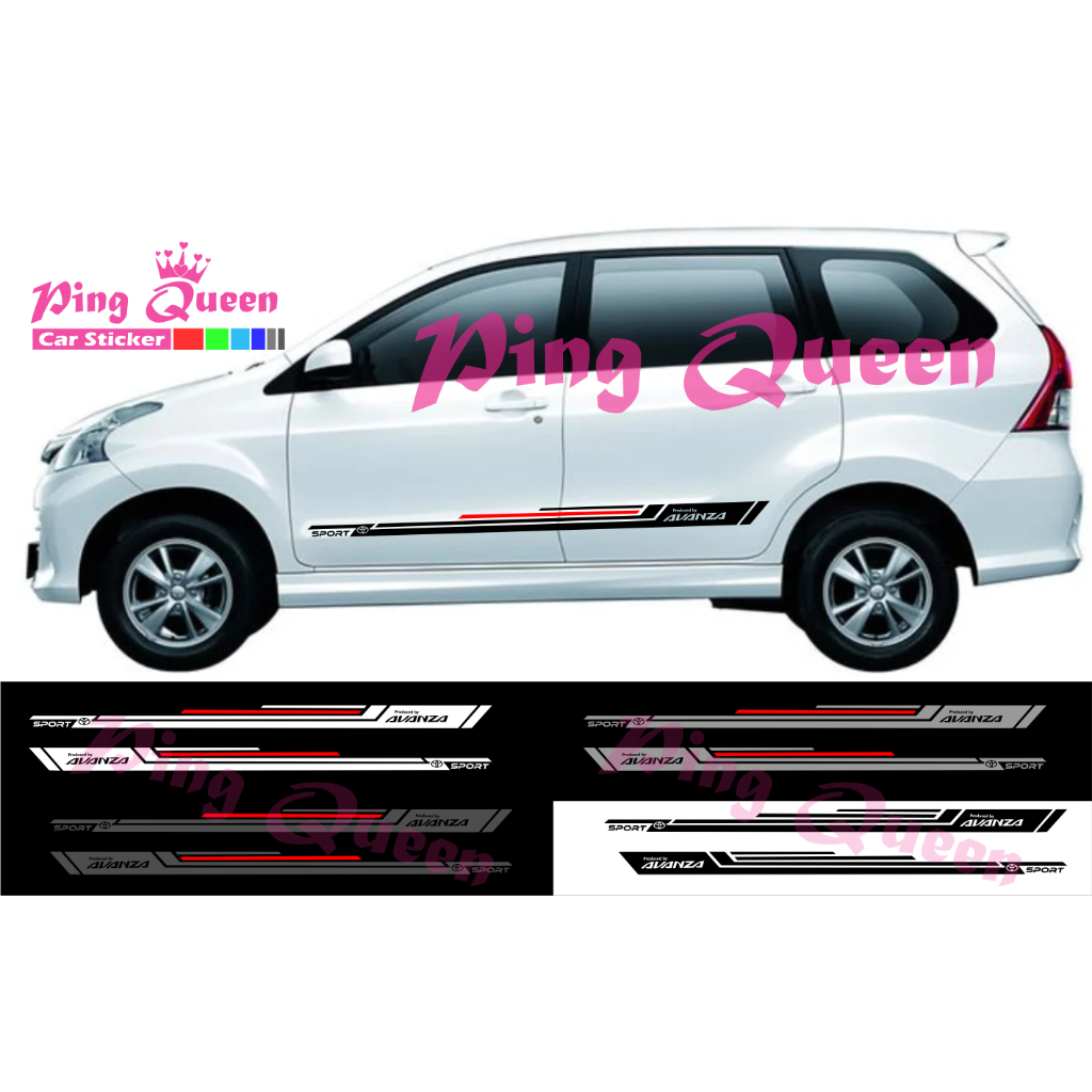 Toyota AVANZA Side BODY STICKER LIST Latest MOTIF CUTTING AVANZA Car ...