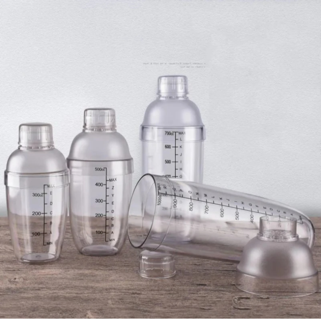 Cocktail Shaker Acrylic Bottle Shaker Bartender Plastic 500 700 1000ml ...