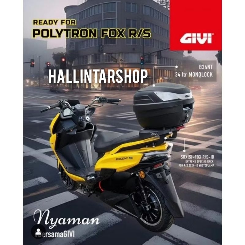 Bracket Box SRX GIVI MOTOR POLYTRON FOX R 100% original with stoplight ...