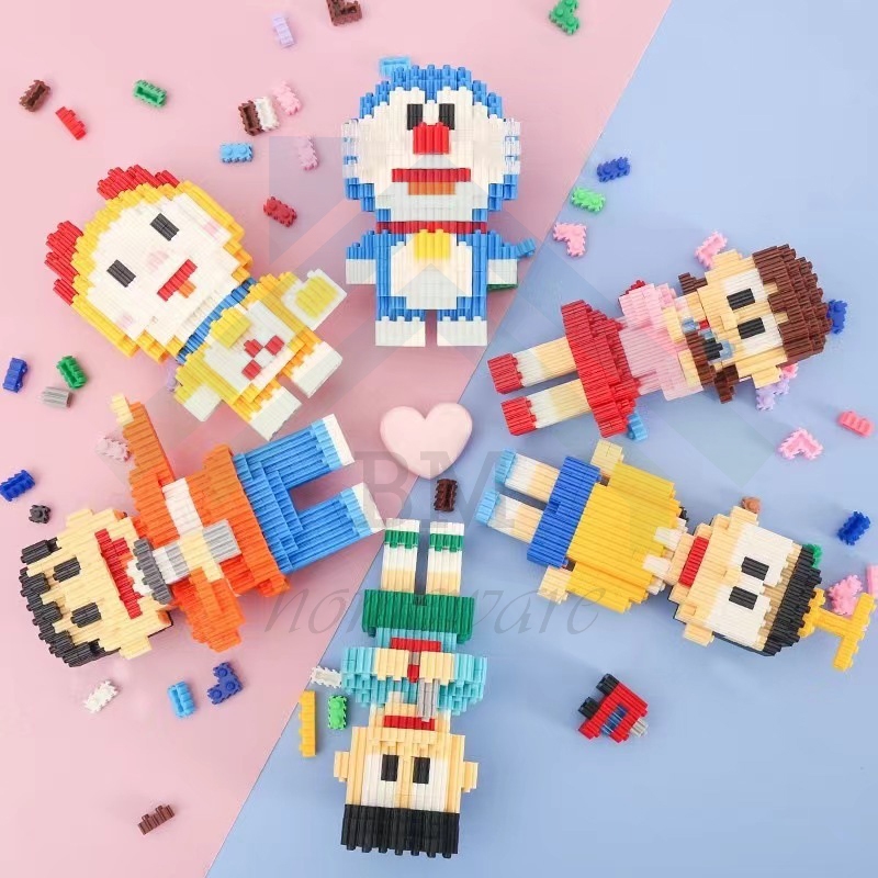 Nano Blocks Doraemon Mini 3D Model/Stacking Block Toys, Anime Bricks ...
