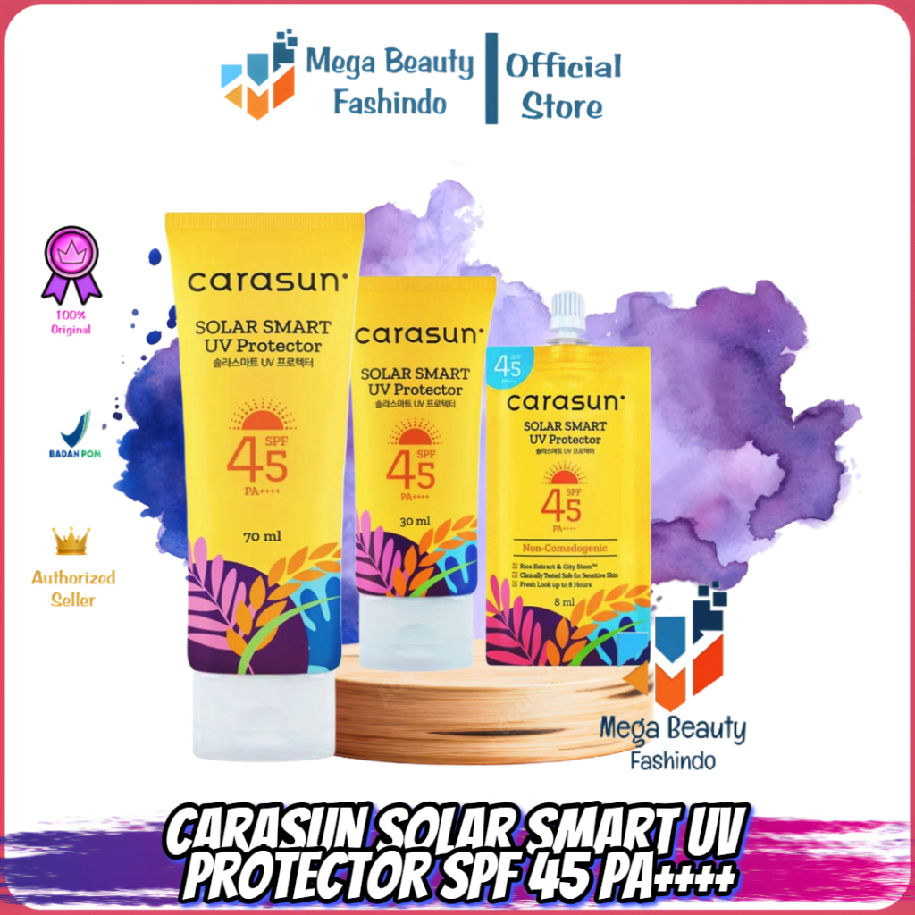 Carasun Solar Smart UV Protector SPF 45 PA++++ 8ml | 30ml | 70ml Halal ...