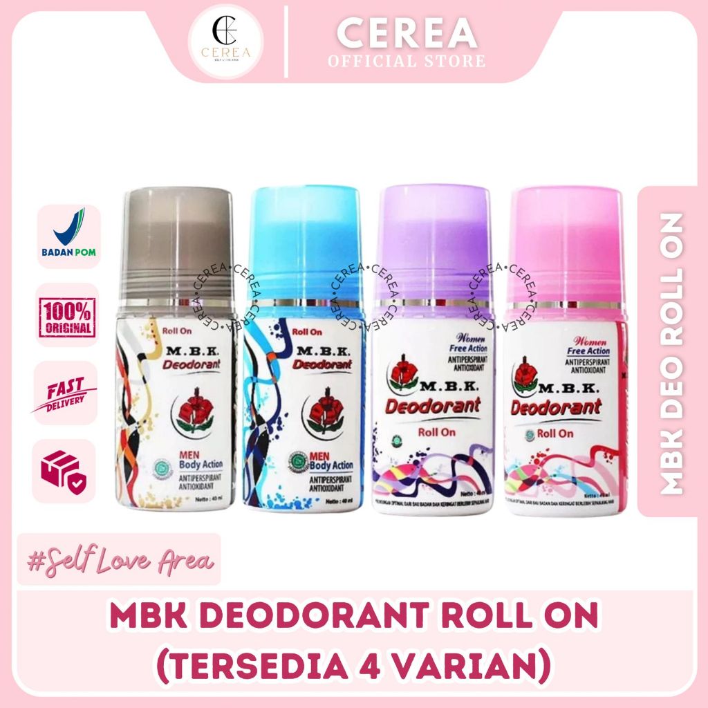 Mbk DEODORANT ROLL ON ALL Variants 40ML | M.b.k Deodorant | Shopee Malaysia