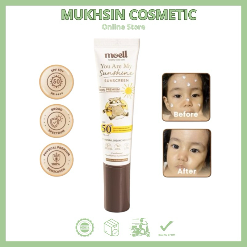 Moell Physical Sunscreen for Children & Babies SPF50 PA++++ (30gr ...