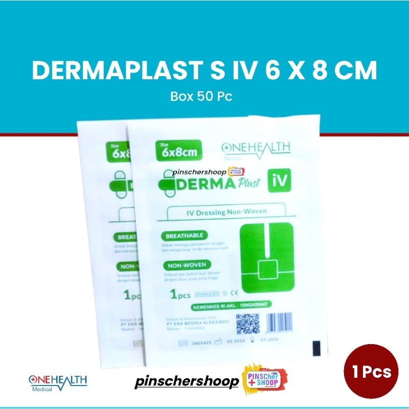 Dermaplast IV Dressing 6x8 Cm Plaster Infusion Frame Style Unit ...