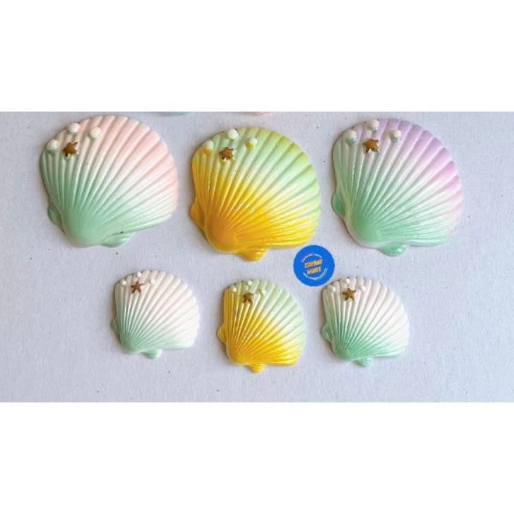 Shell Cake Topper / Shell Cake Topper / Mermaid Cake Topper | Shopee ...
