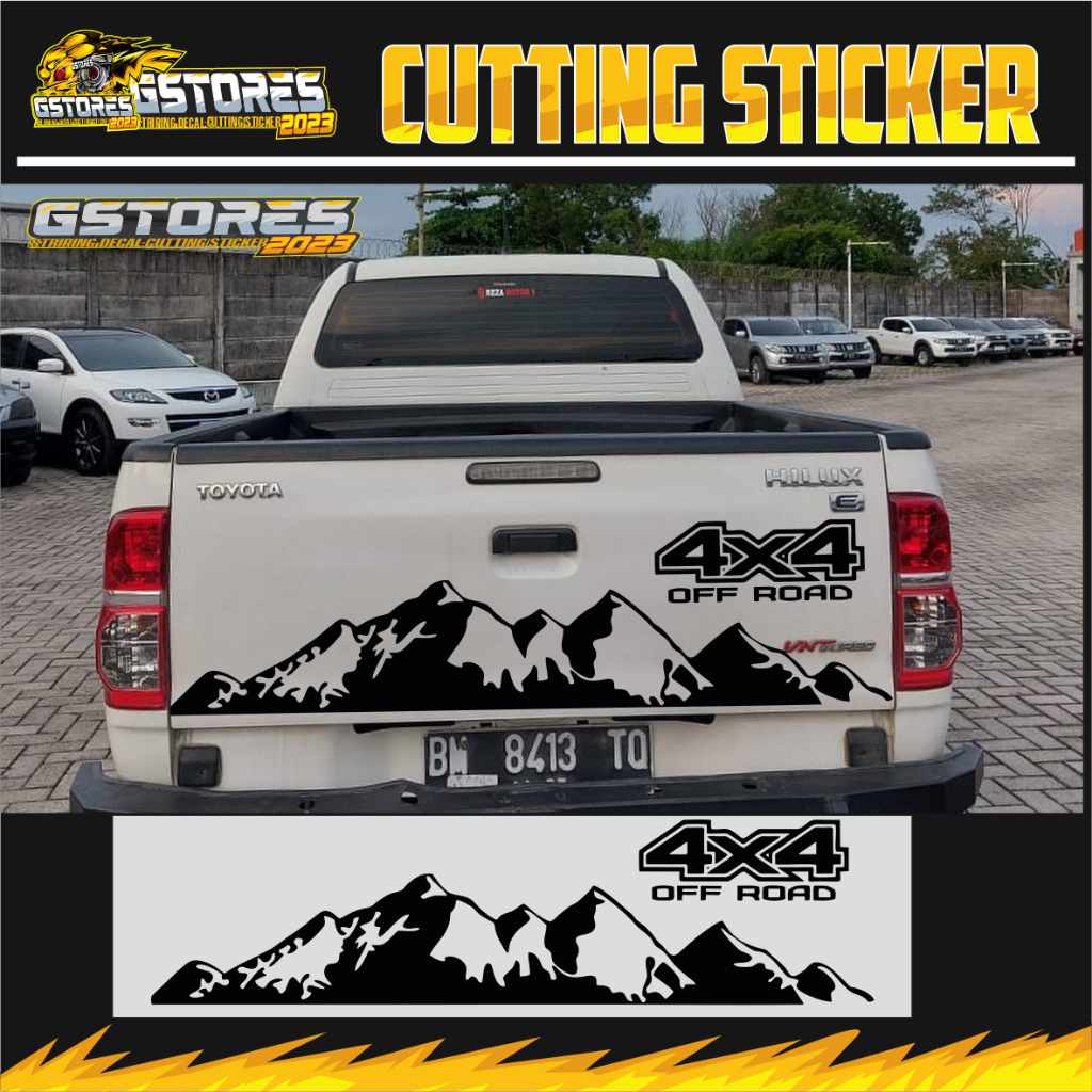 Hilux 4x4 sticker, strada triton navara car rear crankcase sticker, 4x4 ...
