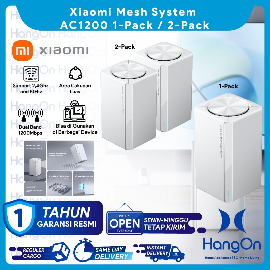 Xiaomi mesh System AC1200 Dual Band WIFI 2.4 GHz/5GHz 1200Mbps | Shopee Malaysia
