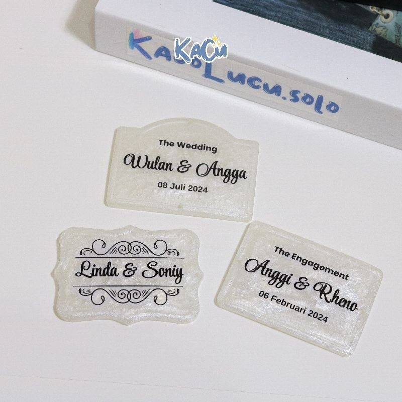 Custom Resin Nameplates for Dowry Decorations and Gift Ringboxes ...