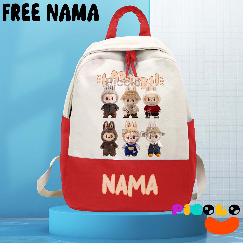 School BACKPACK BACKPACK LABUBU Macaron UNISEX MOTIF (FREE Name ...